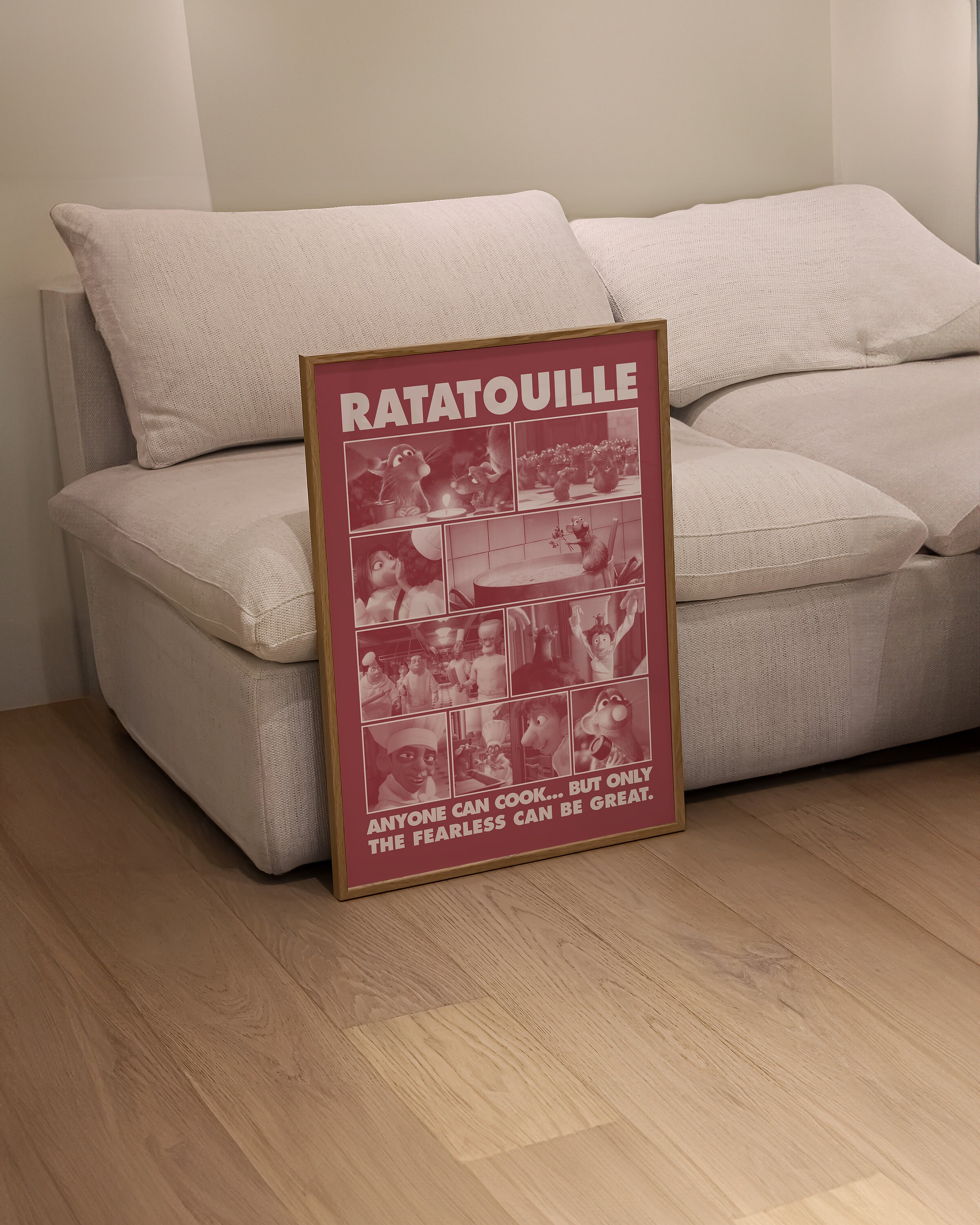 Movie Print of Ratatouille Red, Unframed A4/A3/A2, Wall Art, Home ...
