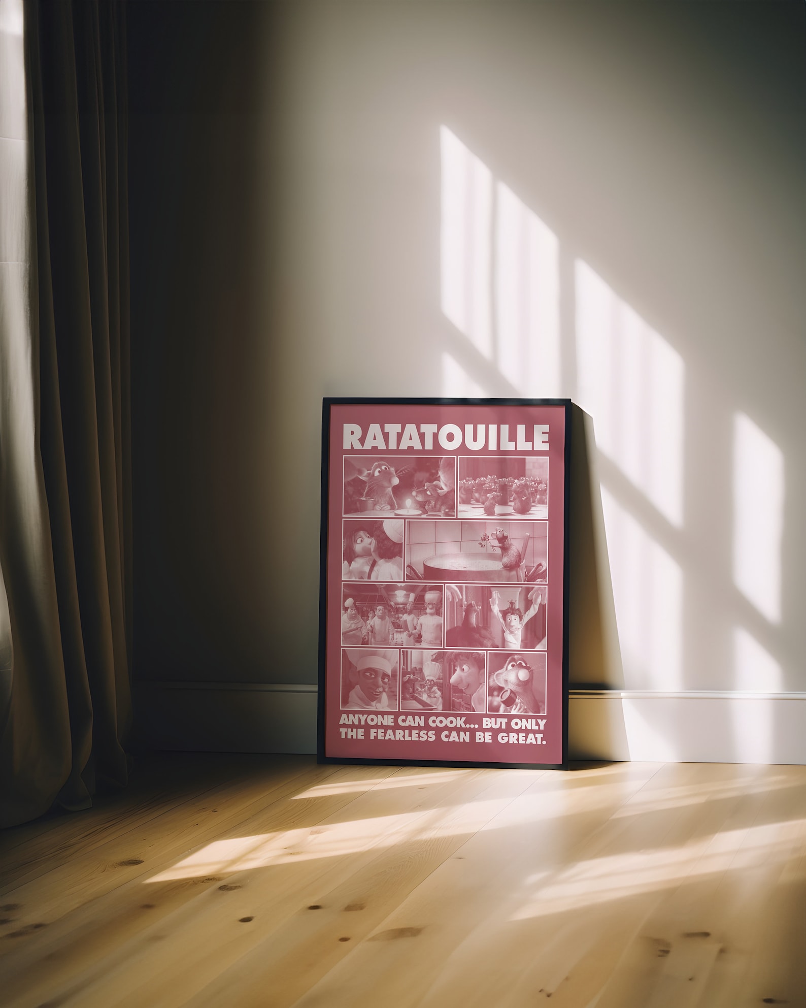 Movie Print of Ratatouille Red, Unframed A4/A3/A2, Wall Art, Home ...