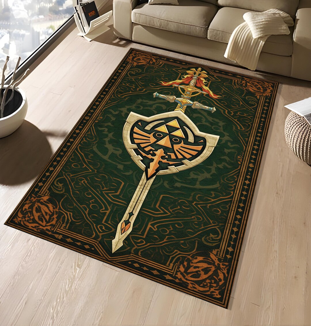 Zelda Rug Legend of the Zelda Zelda Pattern Rug Game - Etsy