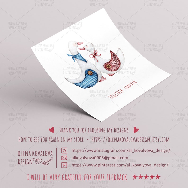 Printable Greeting Romantic Card Foldable 5x5, Digital Instant Download ...