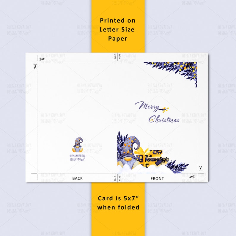 Christmas Gnome With Gift Boxes Printable Folded Card – Adorable ...