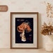 Mushrooms Watercolor Cute Decor Prints Motivational Quotes Wall Art ...