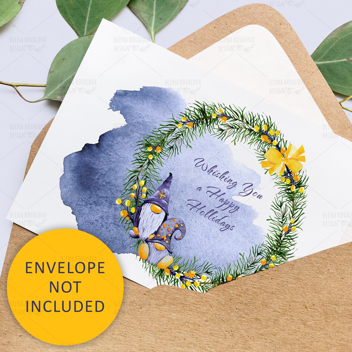 Instant Downloadable Holiday Card Bundle Set of 5x7 Watercolor ...