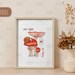 Mushrooms Watercolor Cute Decor Prints Motivational Quotes Wall Art ...