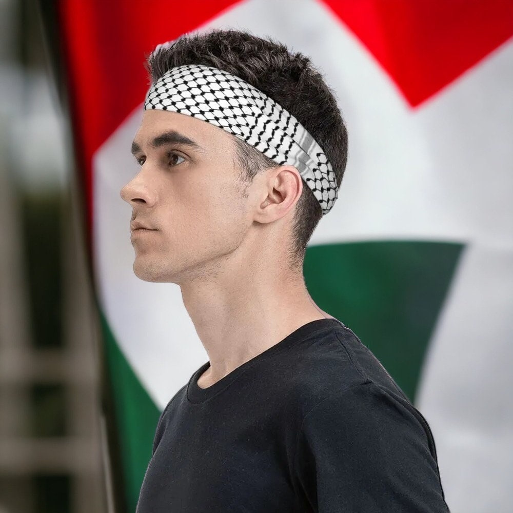 Hatta Kufiya Headband Palestine Keffiyeh Scarf Sweatband - Etsy Israel