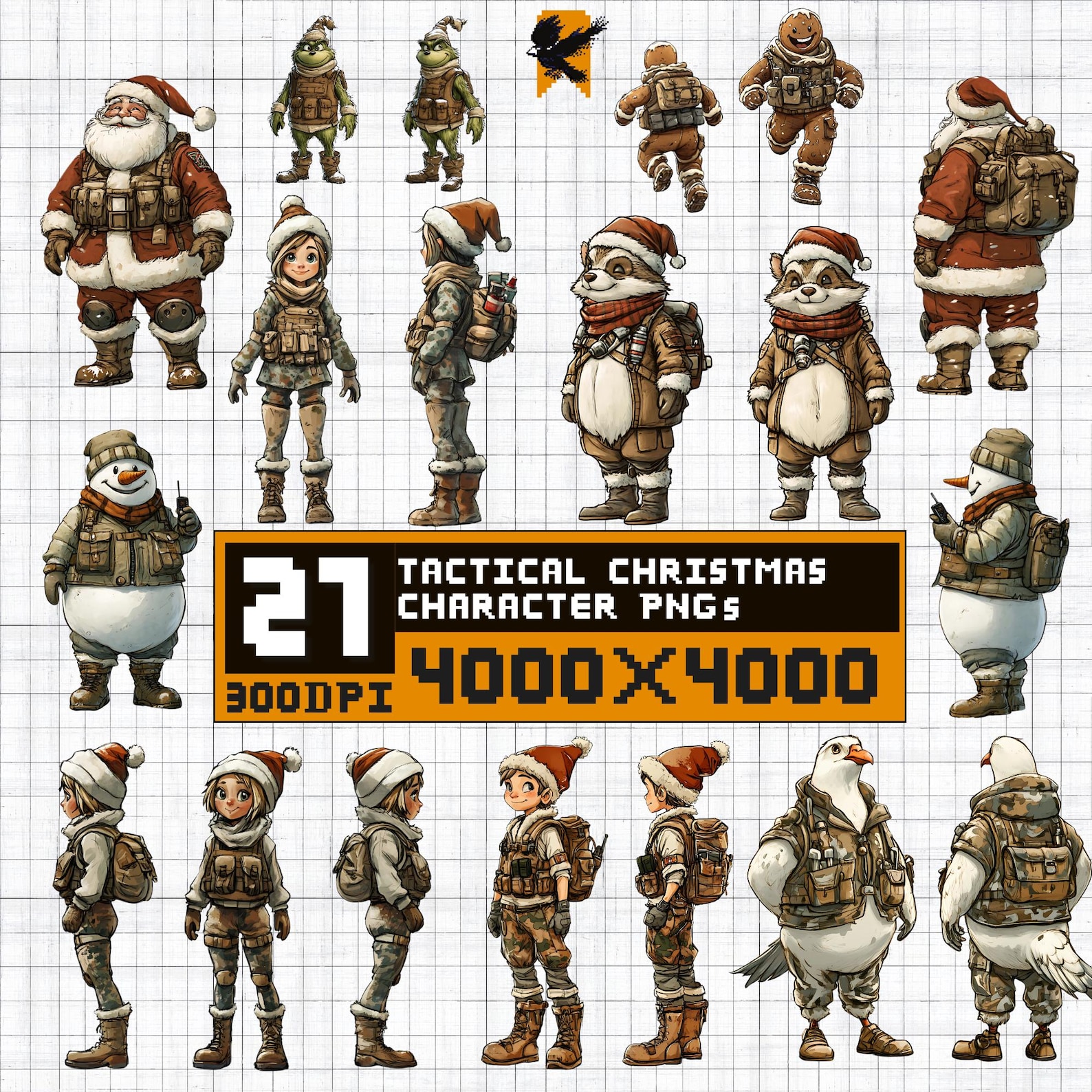 Tactical Christmas Character PNG Clipart, Militarized Christmas ...