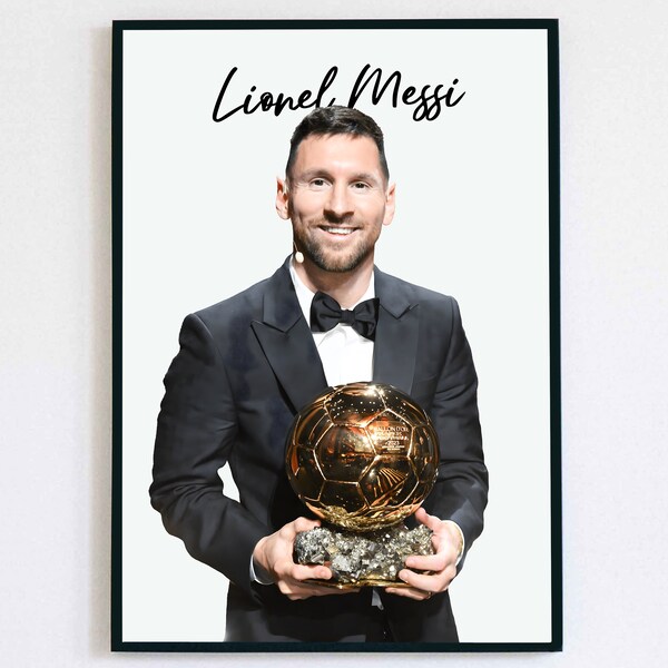 Messi Golden Ball Poster - Etsy