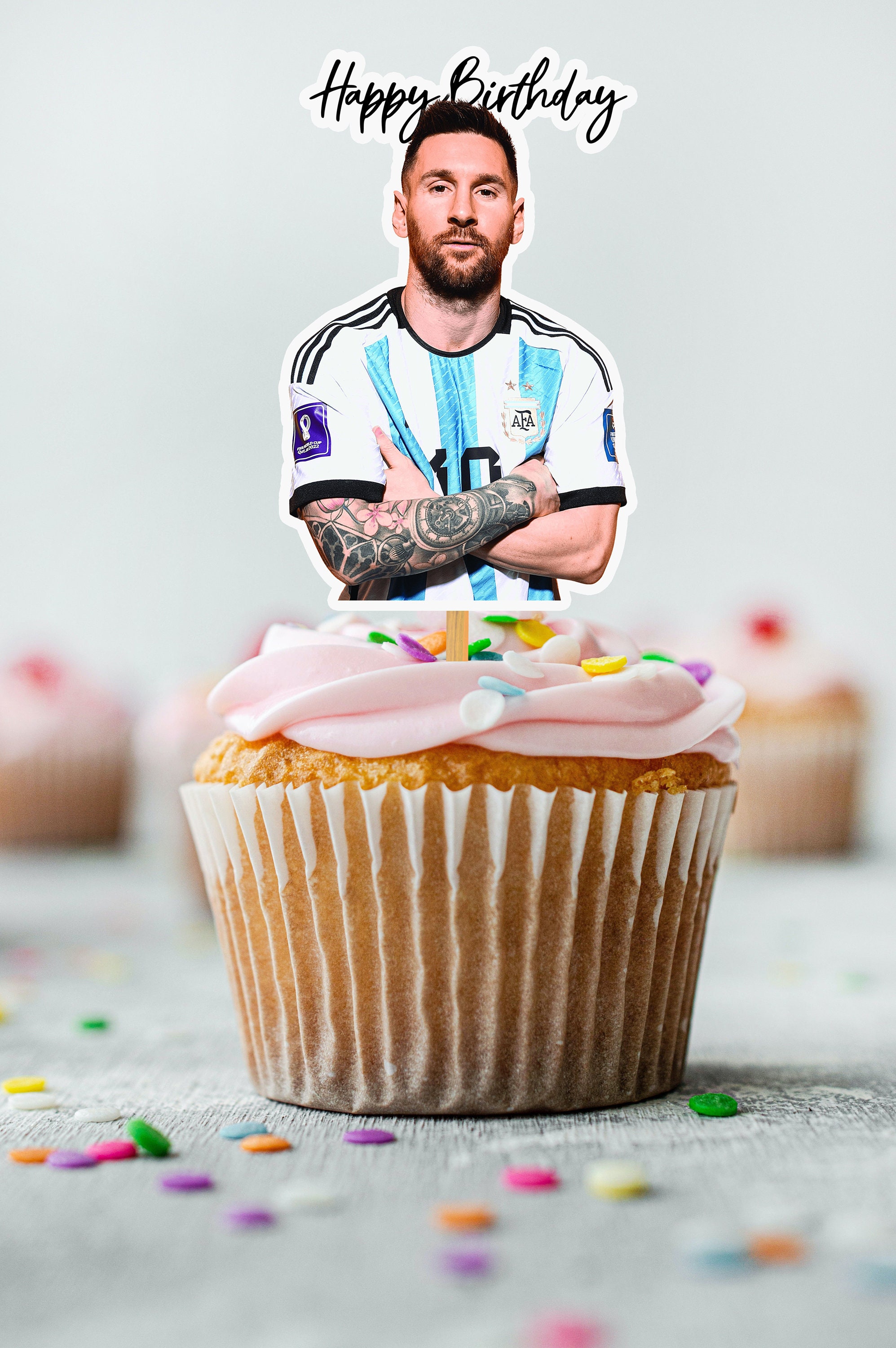 Messi Birthday Cake Topper Instant Download Messi Cupcake - Etsy