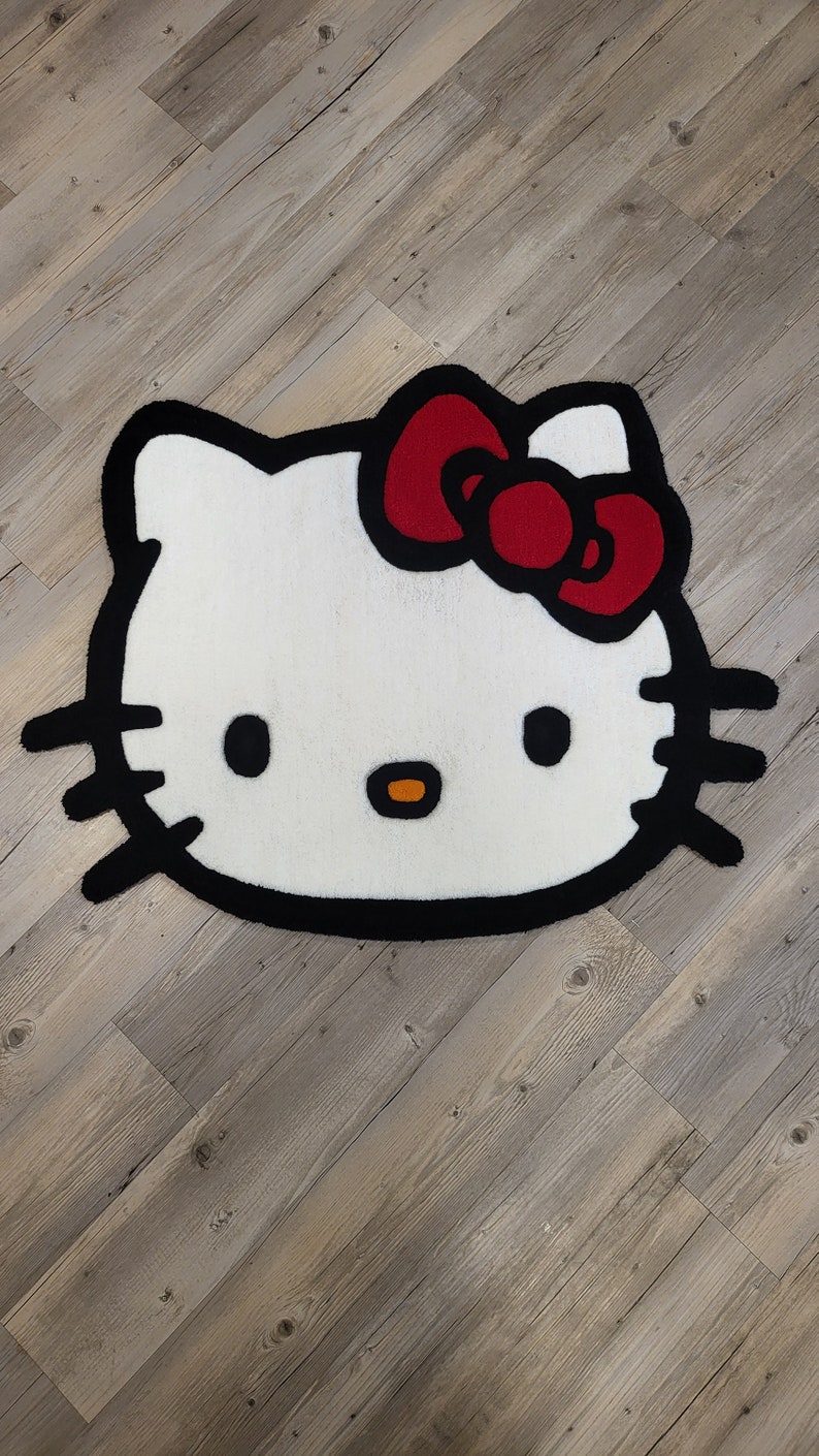 Hello Kitty Tufted Rug - Etsy