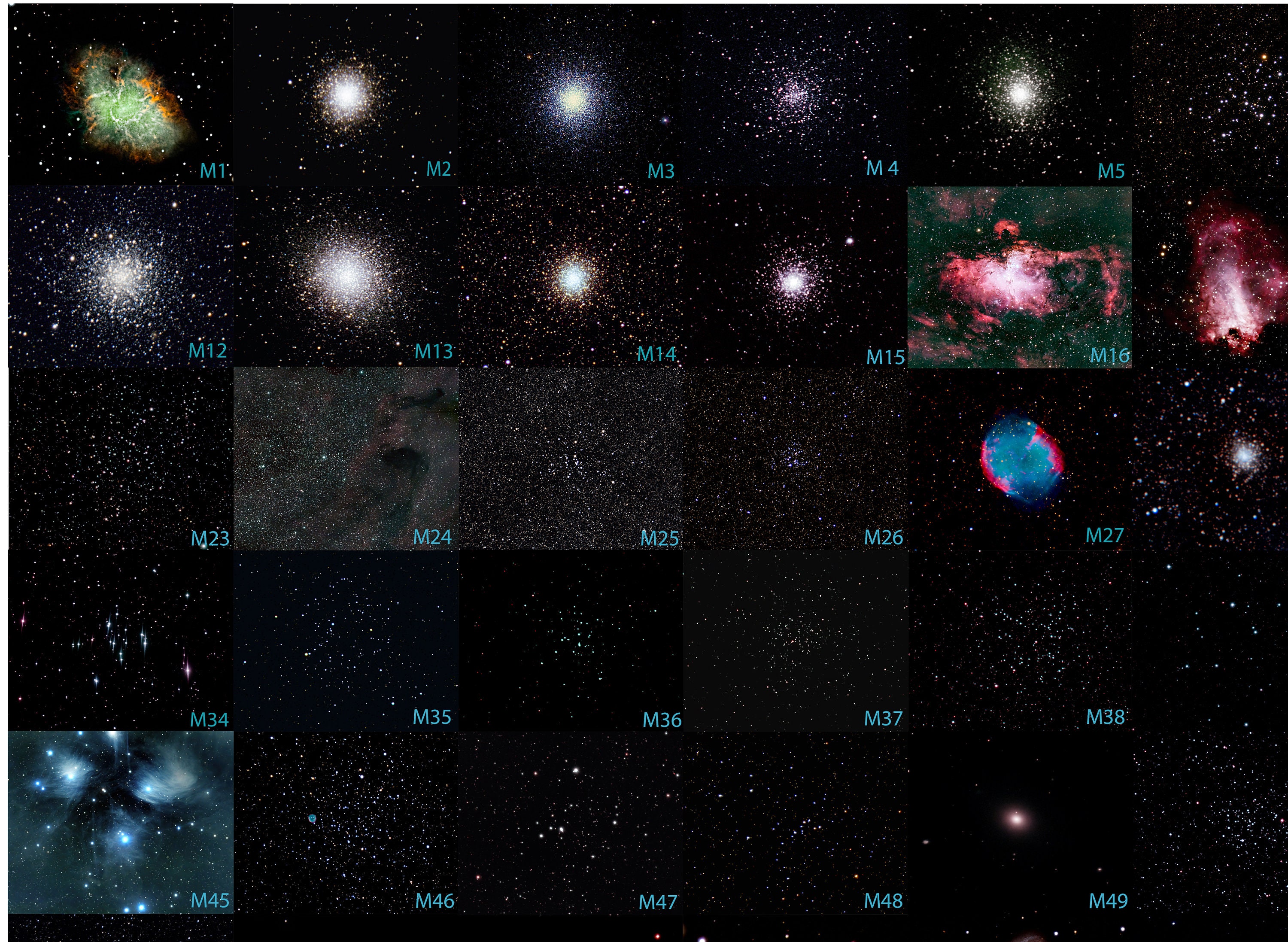 Messier Objects Print 11 X 14 - Etsy