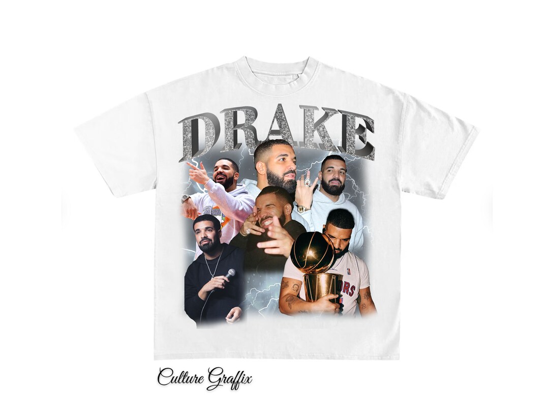 Drake Bootleg Shirt White, Vintage Rap Hip Hop Tee Drake, Oversized ...