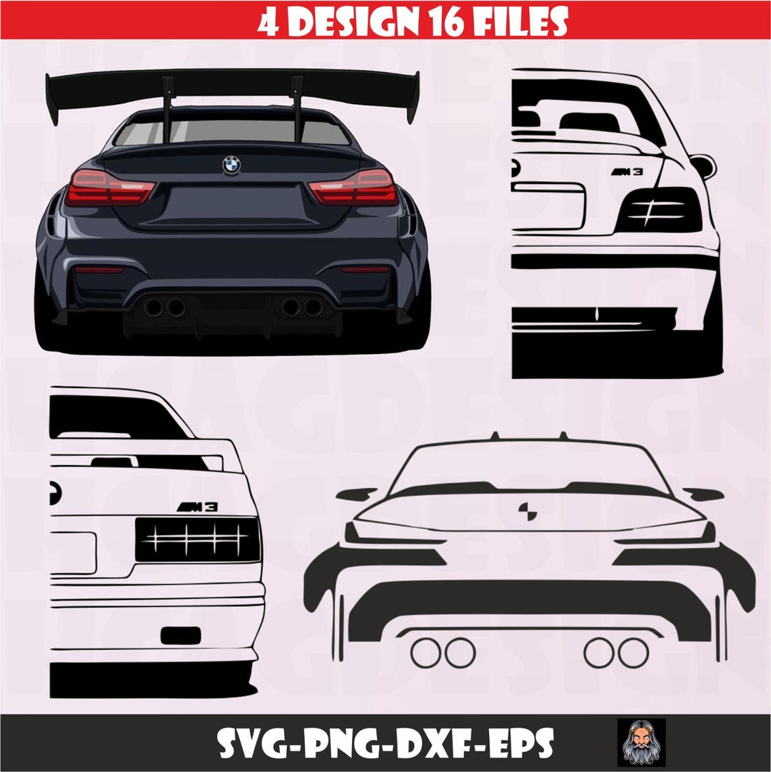 Bmw Design ,bmw Backside,bmw Cricut,bmw Printable,car Sticker , Svg ...