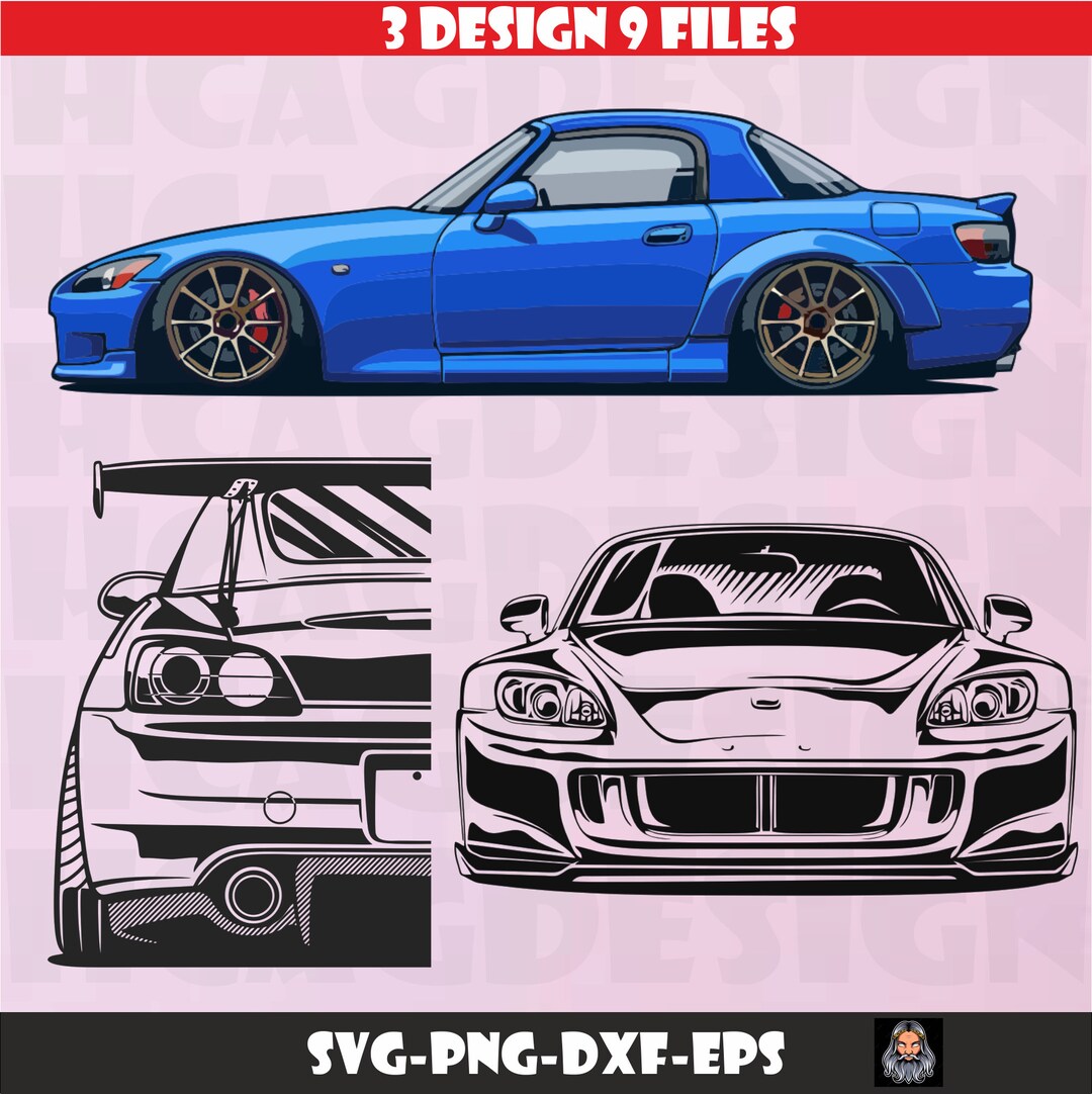 HONDA S2000 , S2K DESİGN ,honda S200 Clipart , Bundle Japan Car, Car ...