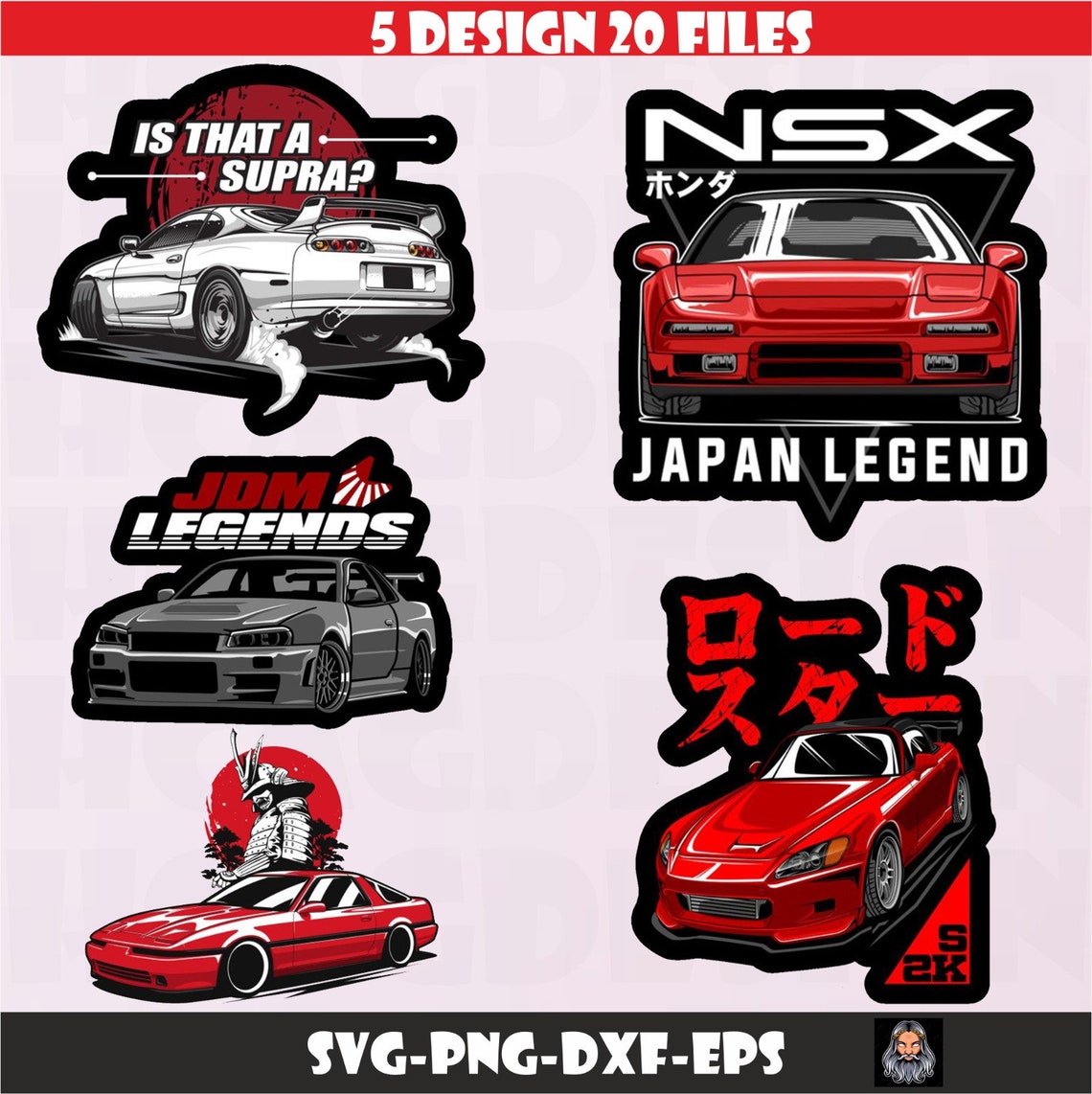Japan Legend Jdm Car Bundle Supra Design Nsx Design S2000 Design Svg ...