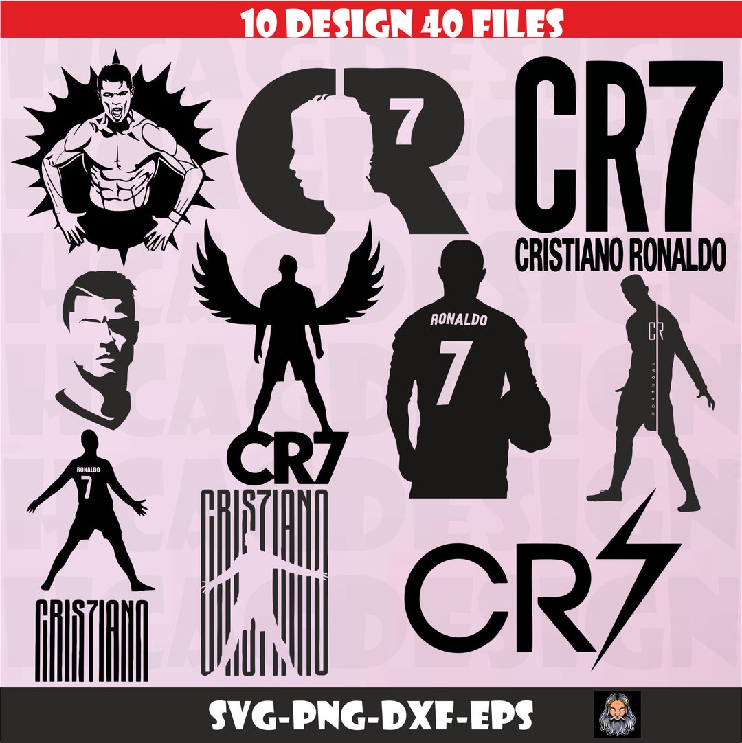CR7 Silhouette ,cristiano Ronaldo Sticker, Cr7 Clipart,cr7 Design ...