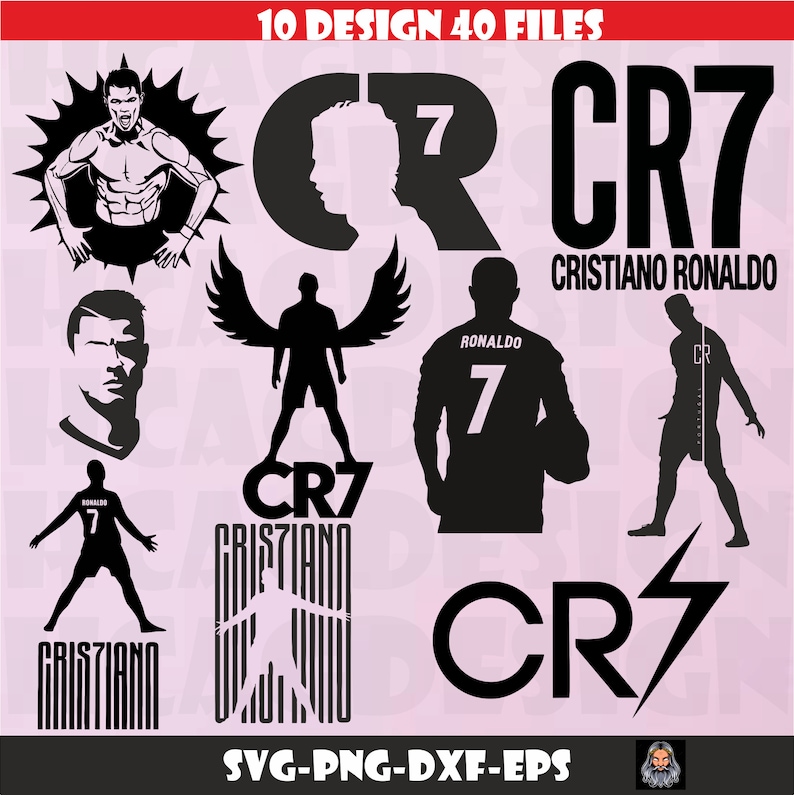 CR7 Silhouette ,cristiano Ronaldo Sticker, Cr7 Clipart,cr7 Design ...