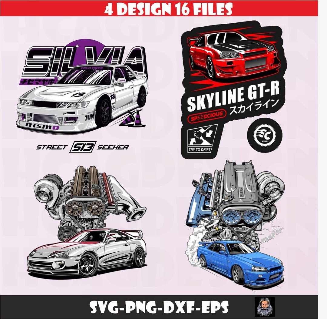 Jdm Clipart, Silvia S13 Design Cricut , Skyline Gt-r Design Clipart ...