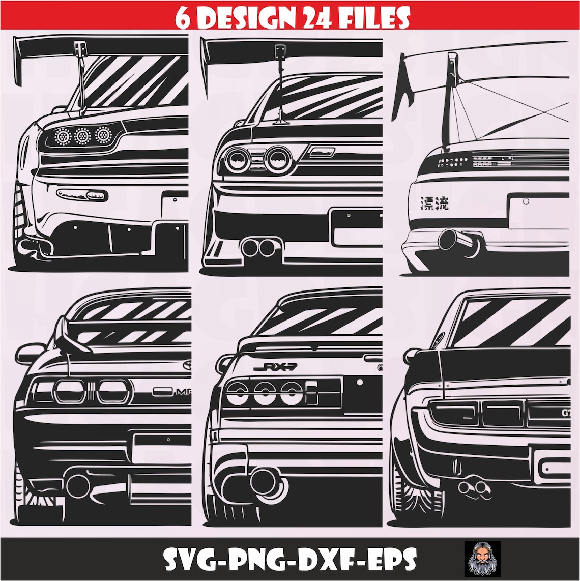 Jdm Car Design for T-shirt ,jdm Gang,jdm Car Clipart , Jdm Car Bundle ...