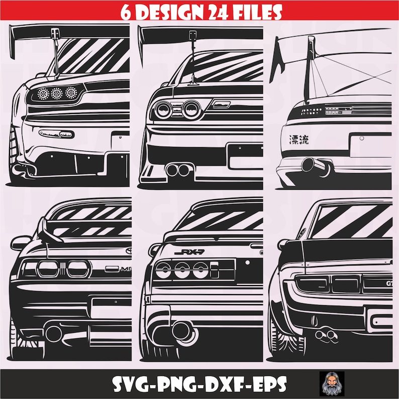 Jdm Car Design for T-shirt ,jdm Gang,jdm Car Clipart , Jdm Car Bundle ...