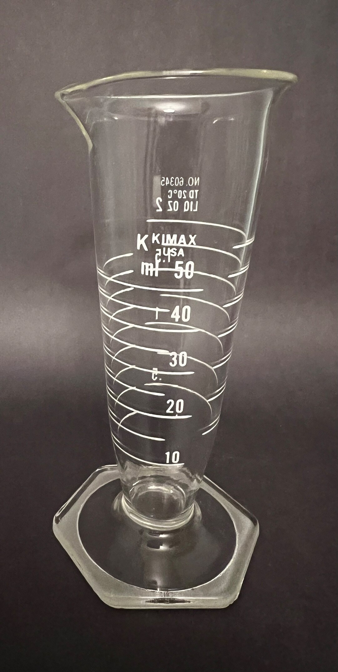 Kimax Etched Glass Pharmaceutical Graduated Conical Beaker 50 Ml - Etsy