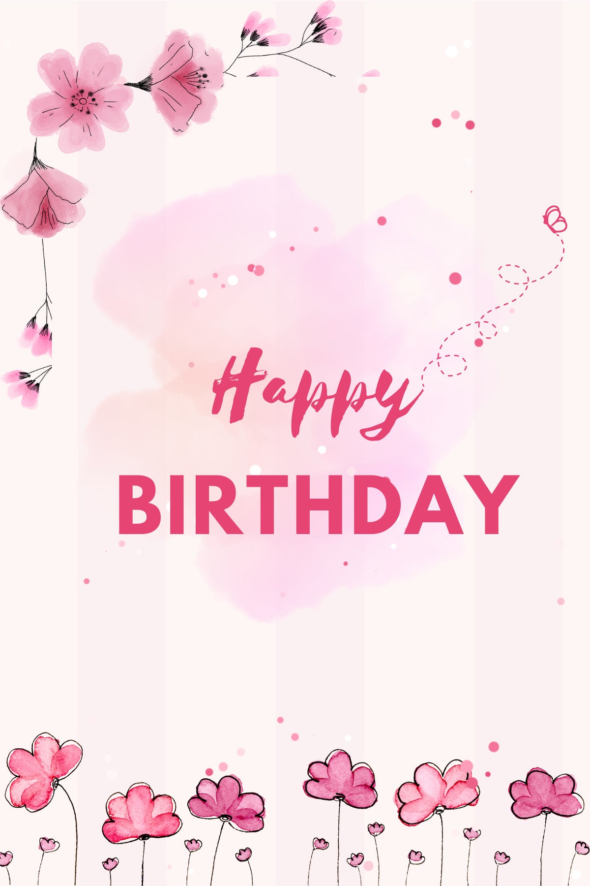 Pink Beautiful Aesthetic Birthday Cards for Your Loved Ones. Greetings ...