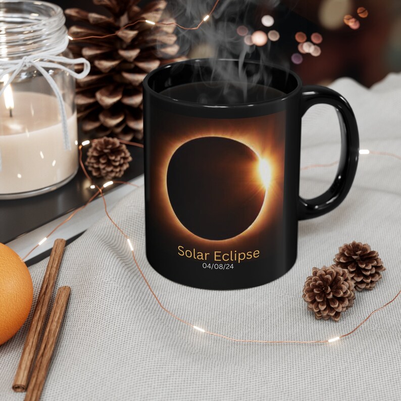 Solar Stain Eclipse Coffee Black Mug 11oz. - Etsy