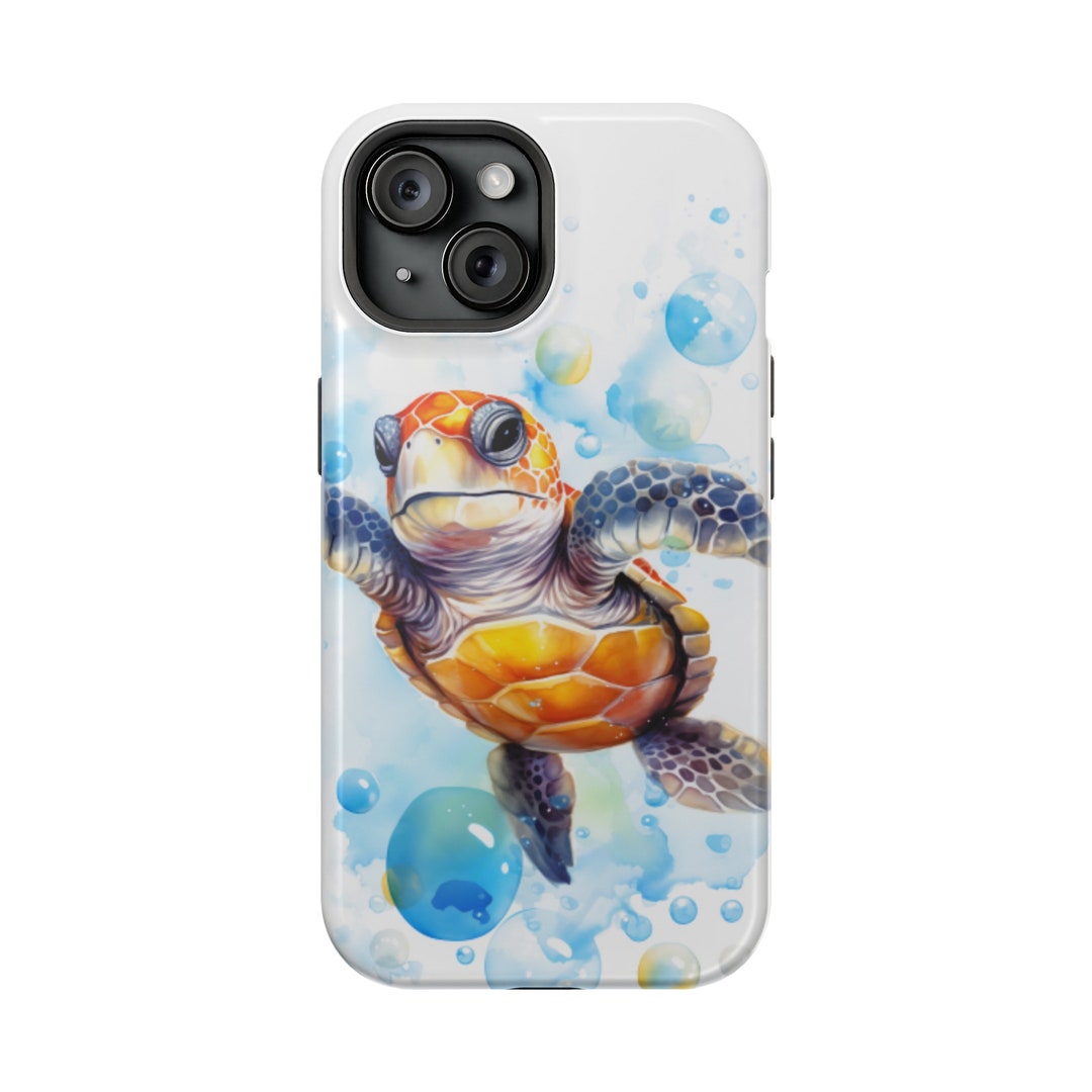 Cute Baby Sea Turtle With Ocean Vibes Magsafe Tough Cases for iPhone 15 ...