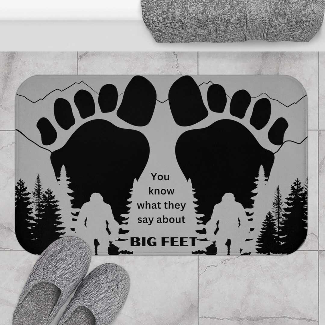 You Know What They Say About BIG FEET Large Funny Bath Mat - Etsy