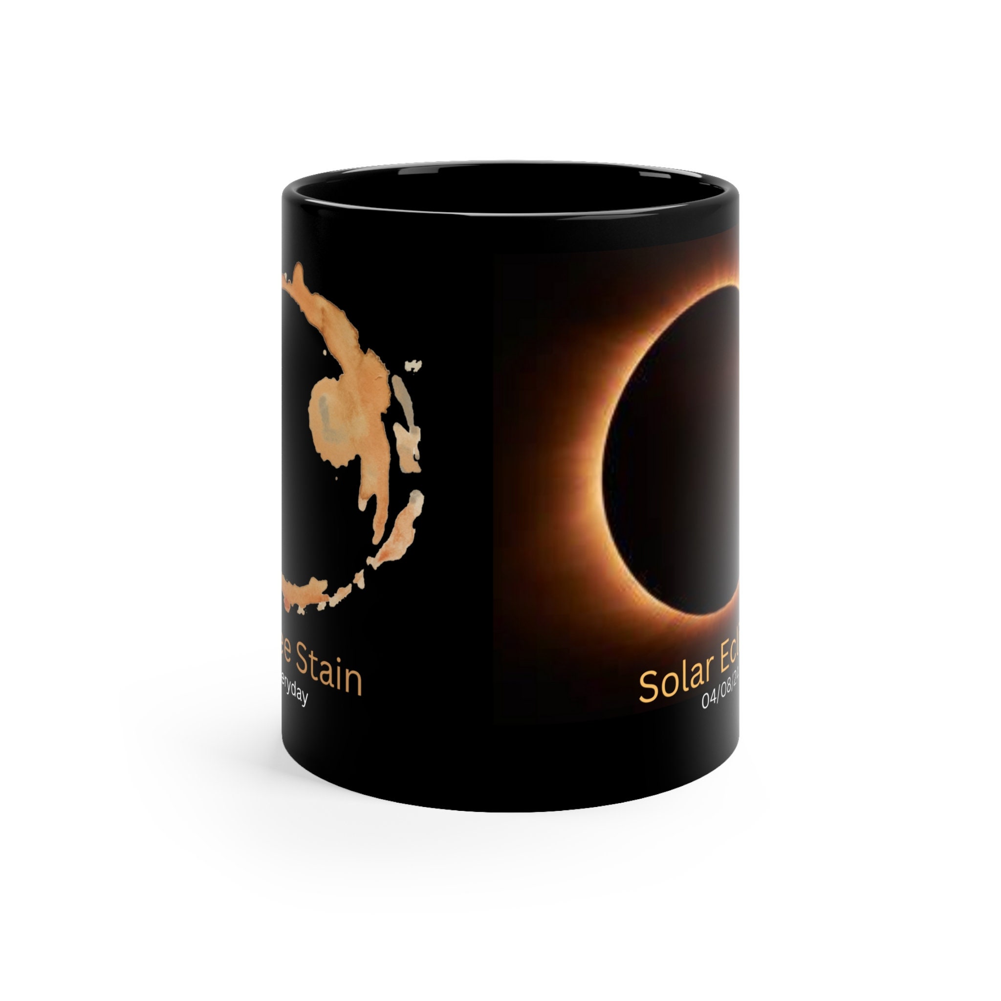 Solar Stain Eclipse Coffee Black Mug 11oz. - Etsy
