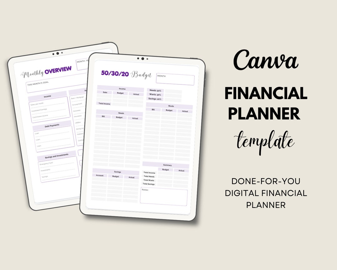 Ultimate Monthly Financial Planner, Canva Finance Planner, Finance ...