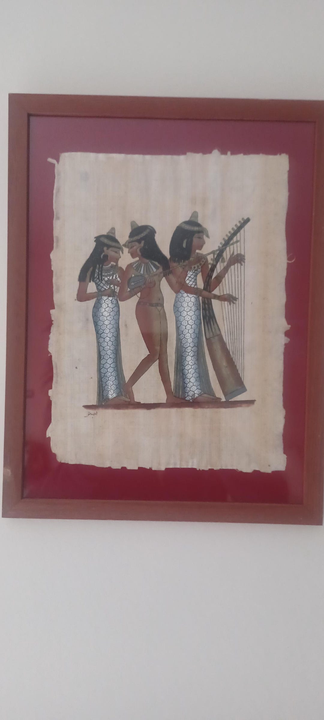 Genuine Egyptian Papyrus 3 Musicians - Wall Decor - Genuine Egyptian ...