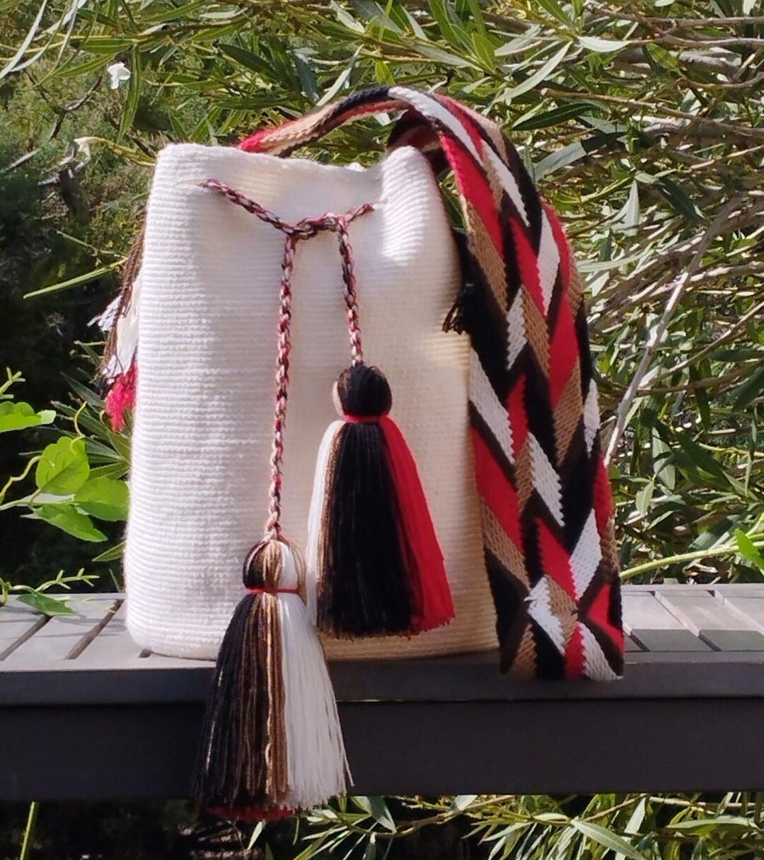 Authentic, Ethnic and Colorful Colombian Wayuu Mochila Bag, Handmade ...