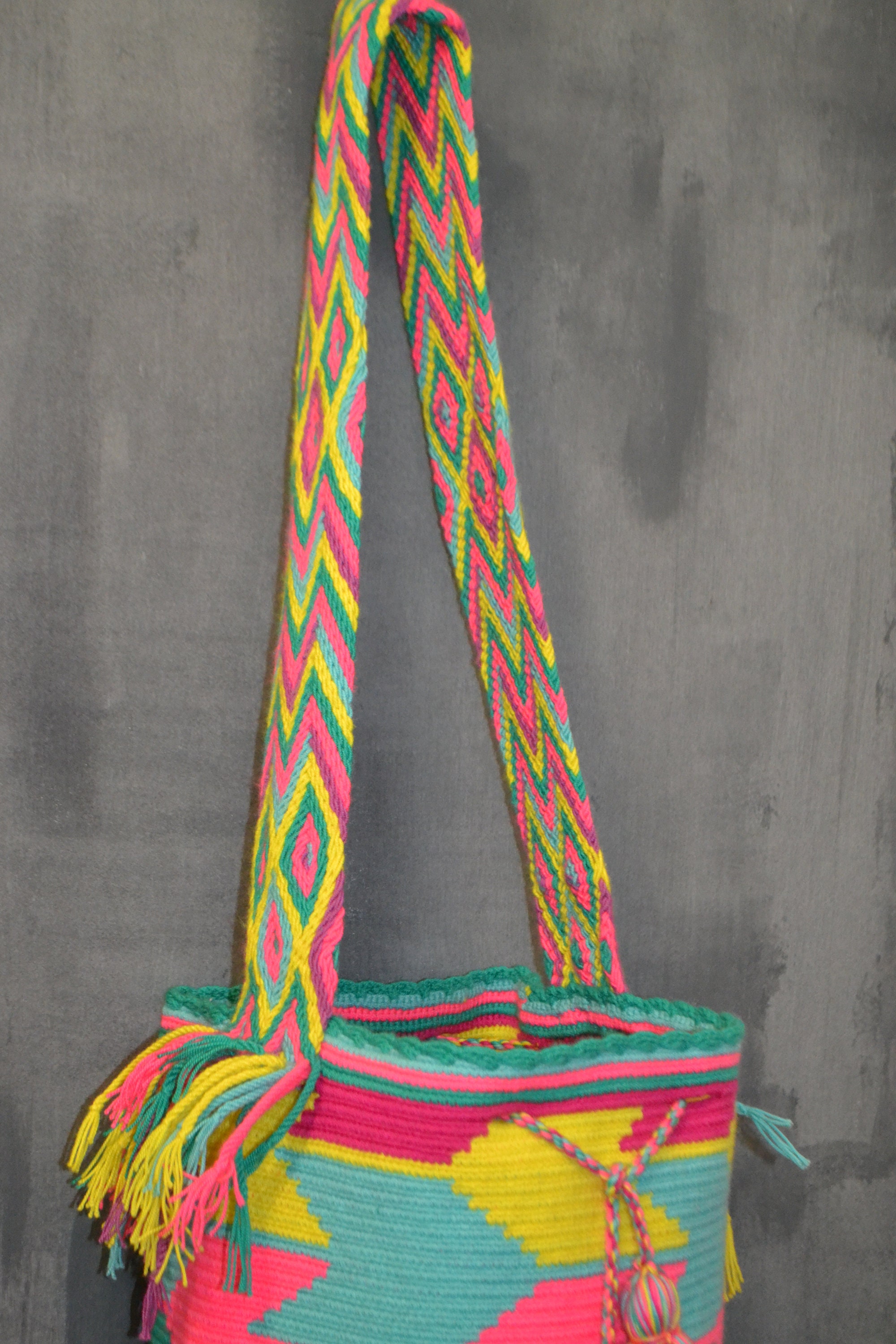 Wayuu Unique Shoulder Bag Colombian Artisan, Handmade Crochet ...