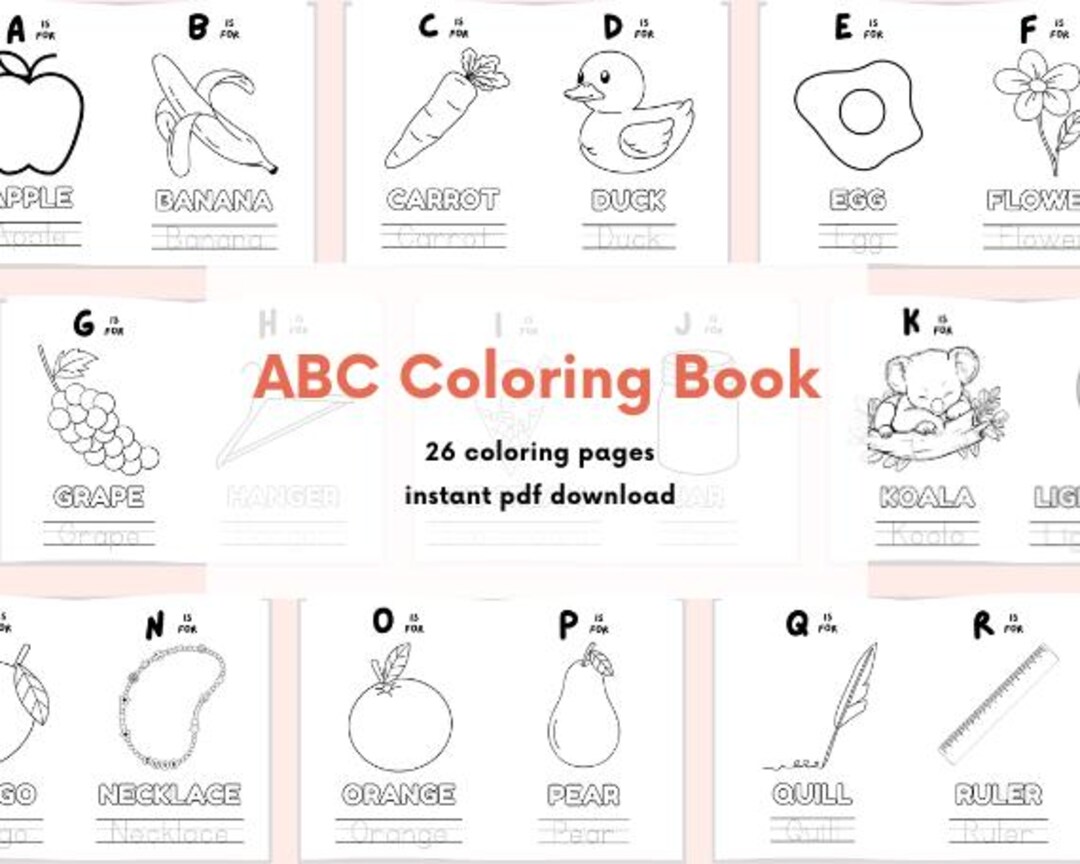 ABC Kids Coloring Book Coloring Pages Preschool Worksheets Printable ...