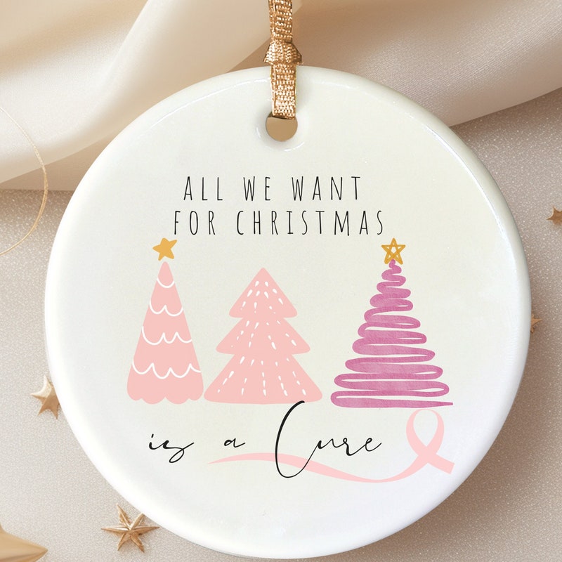 Breast Cancer Ornament - Etsy