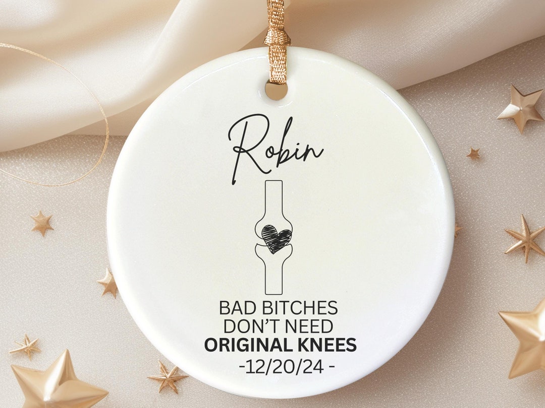 Custom Knee Replacement Ornament, Funny ACL Surgery Christmas Ornament ...