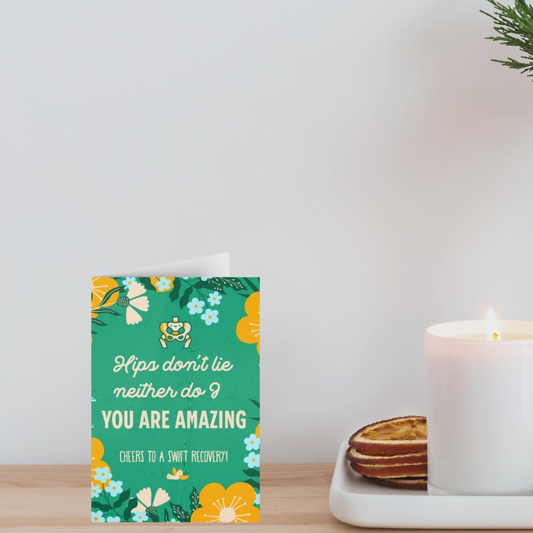 Broken Hip Get Well Soon Card, Hip Surgery Post-op , Hip Replacement ...