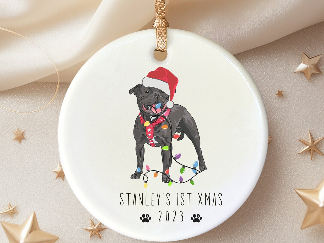 Staffy Ornament for Staffordshire Bull Terrier Gift, Staffie Custom ...