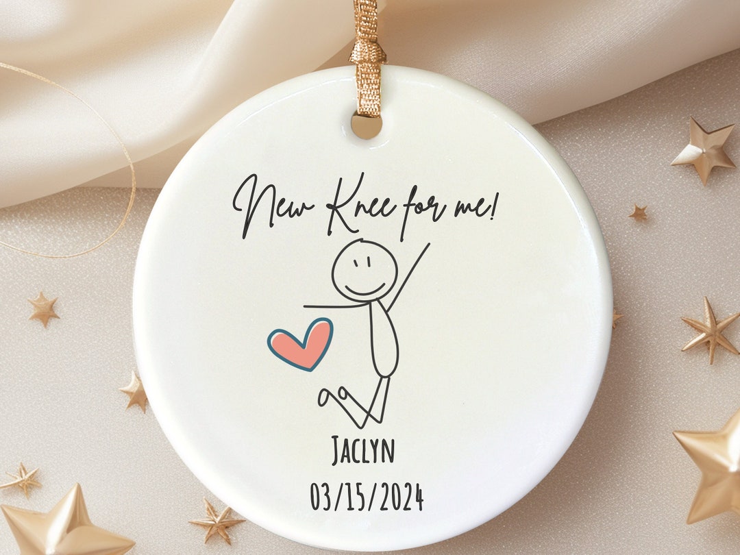 Personalized Knee Surgery Gift, Knee Replacement Ornament With Name and ...
