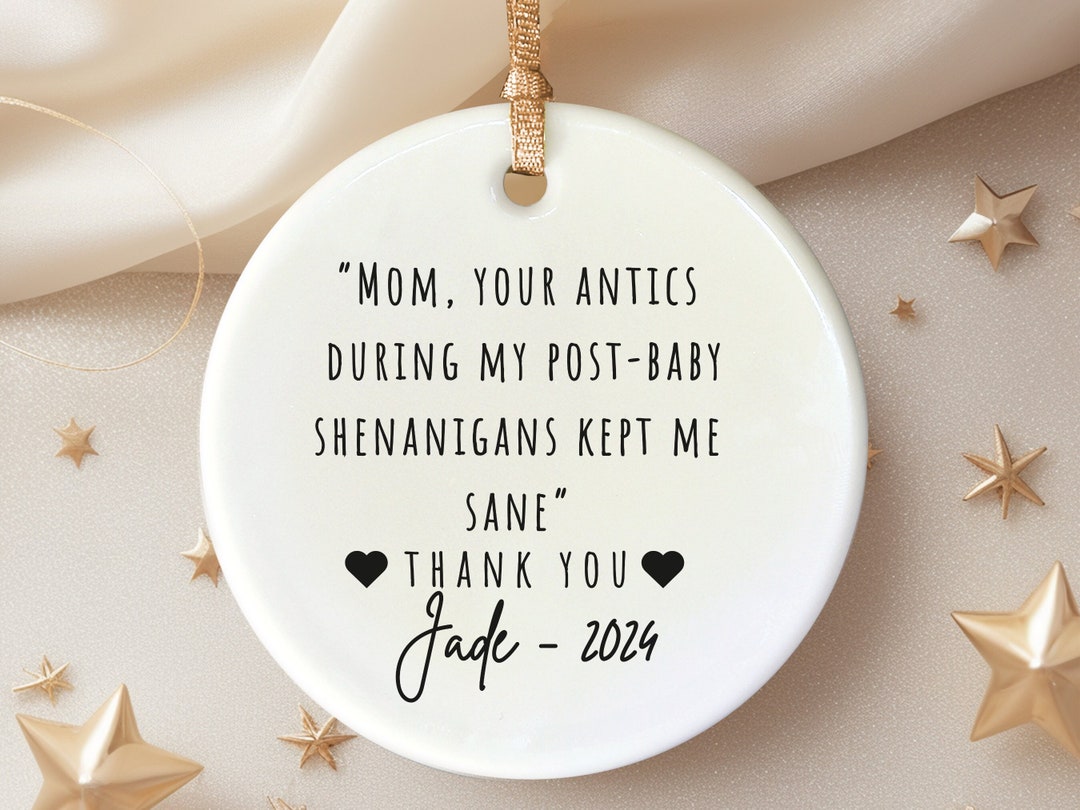 Funny Thank You Gift for Postpartum Helper, First Time Grandma Ornament ...