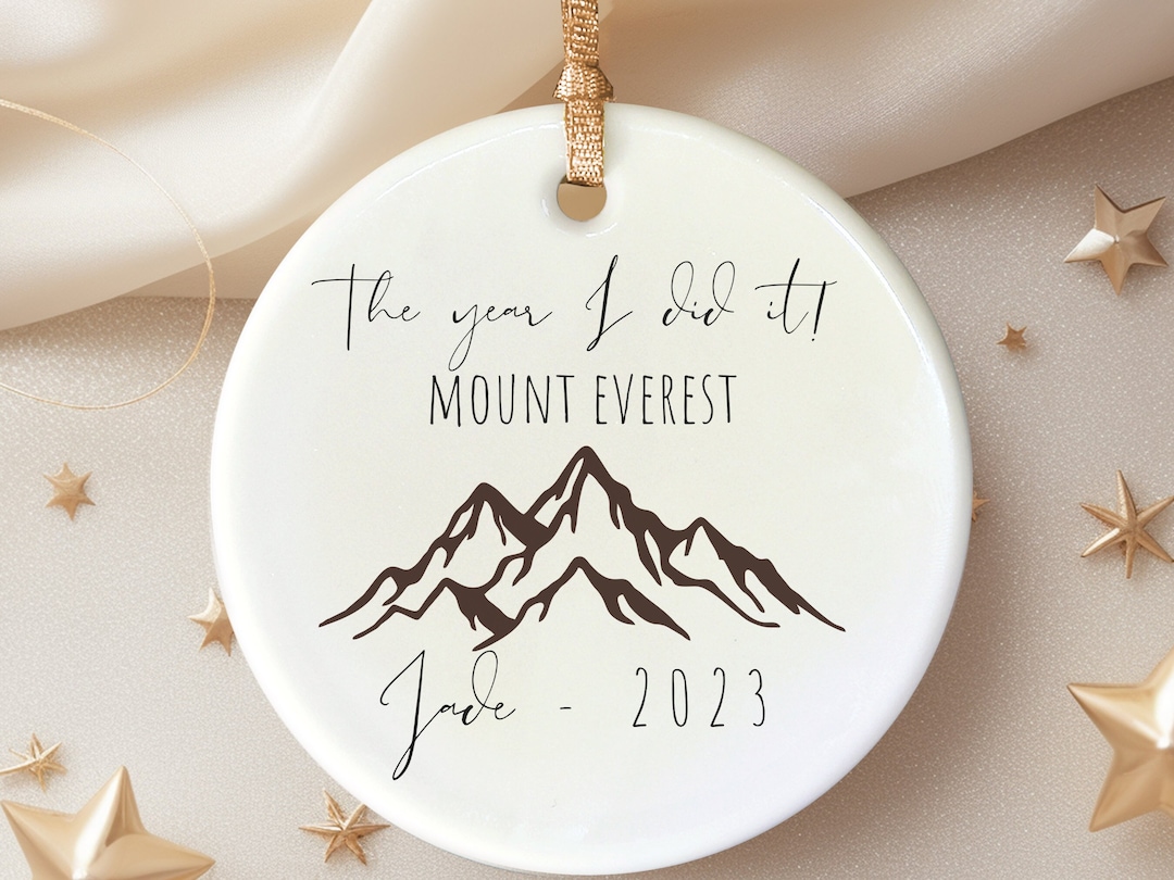 Custom Mount Everest Ornament for Climbing Lover, Climbing Ornament ...