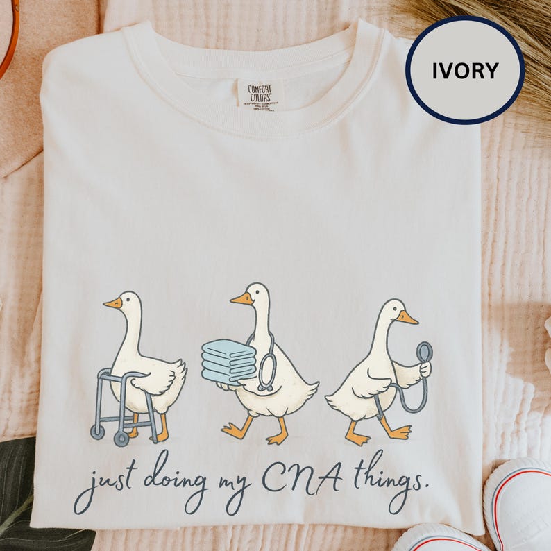 Silly Goose CNA Comfort Colors Shirt • Cute Certified Nursing Assistant ...