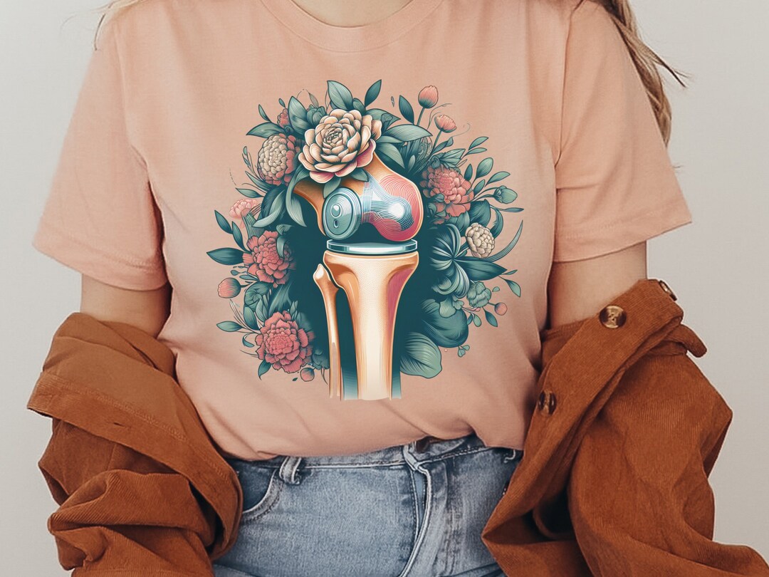 Floral Knee Replacement Shirt , Floral Orthopedic Shirt for Orthopedics ...