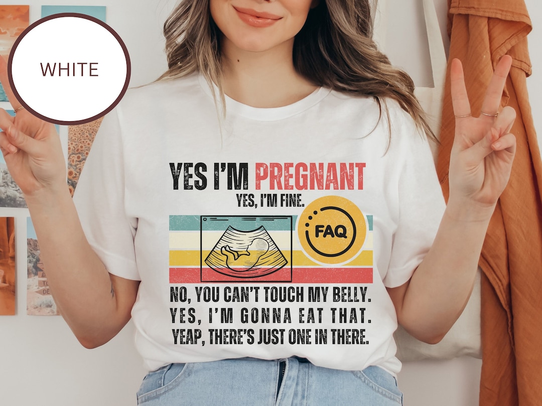 Sarcastic Pregnancy Reveal Shirt, Funny FAQ Maternity Tee, Creative ...