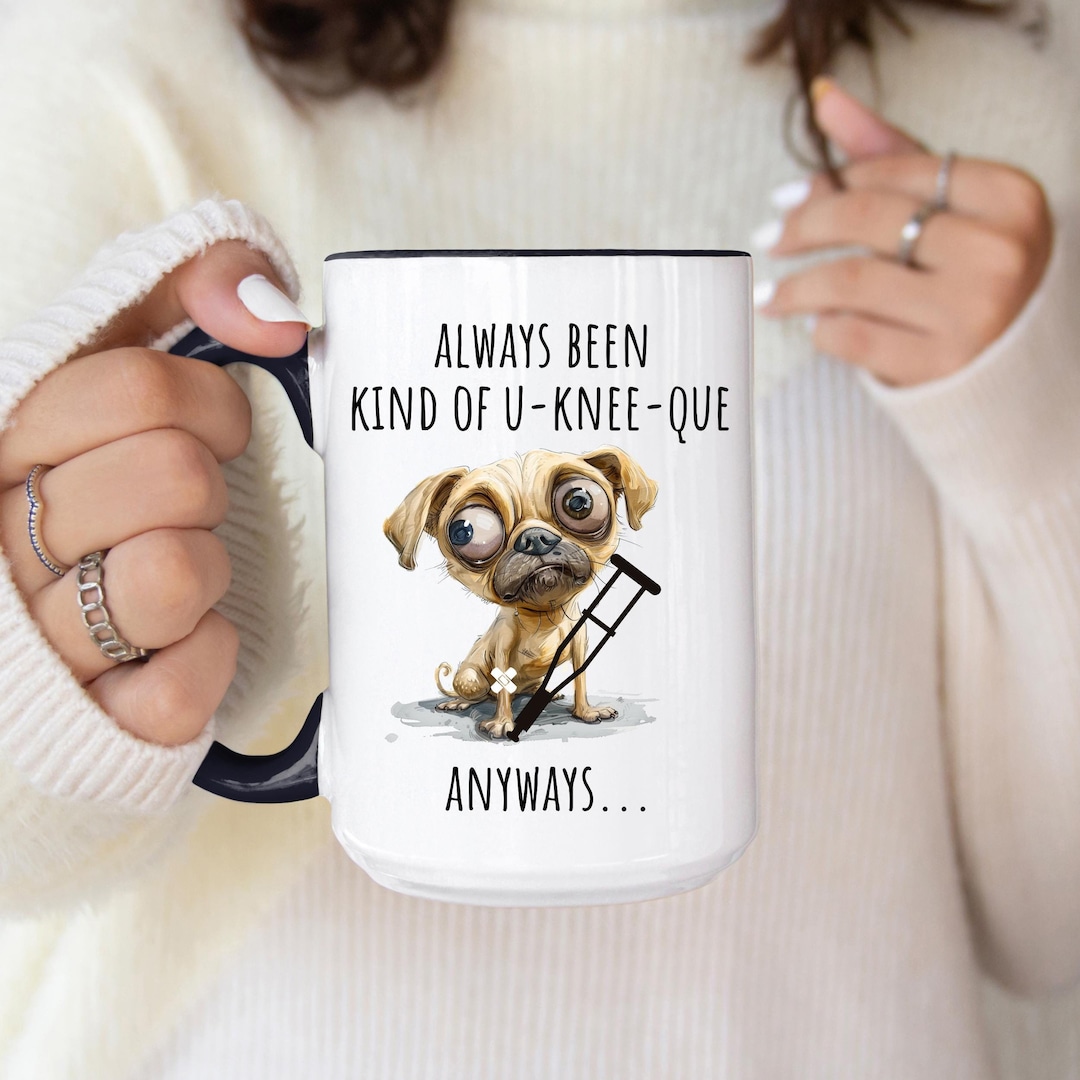 Funny Knee Replacement Gift , Knee Mug, Double Knee Surgery Gift, Knee ...