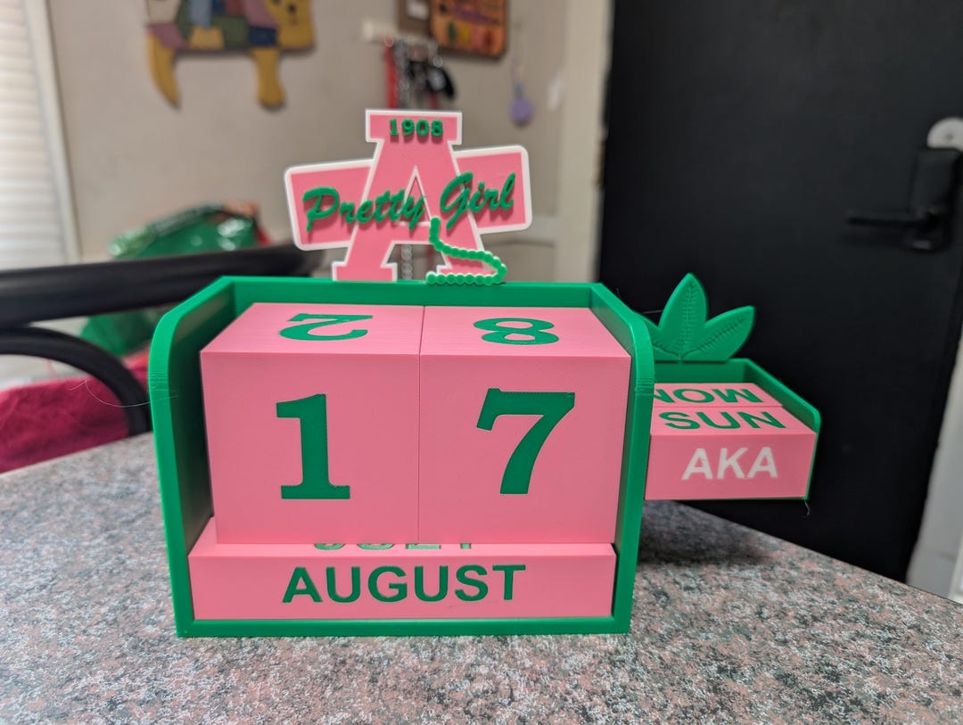 3d Print Block Calendar Ivy Themed Desktop Perpetual Calendar for AKA ...
