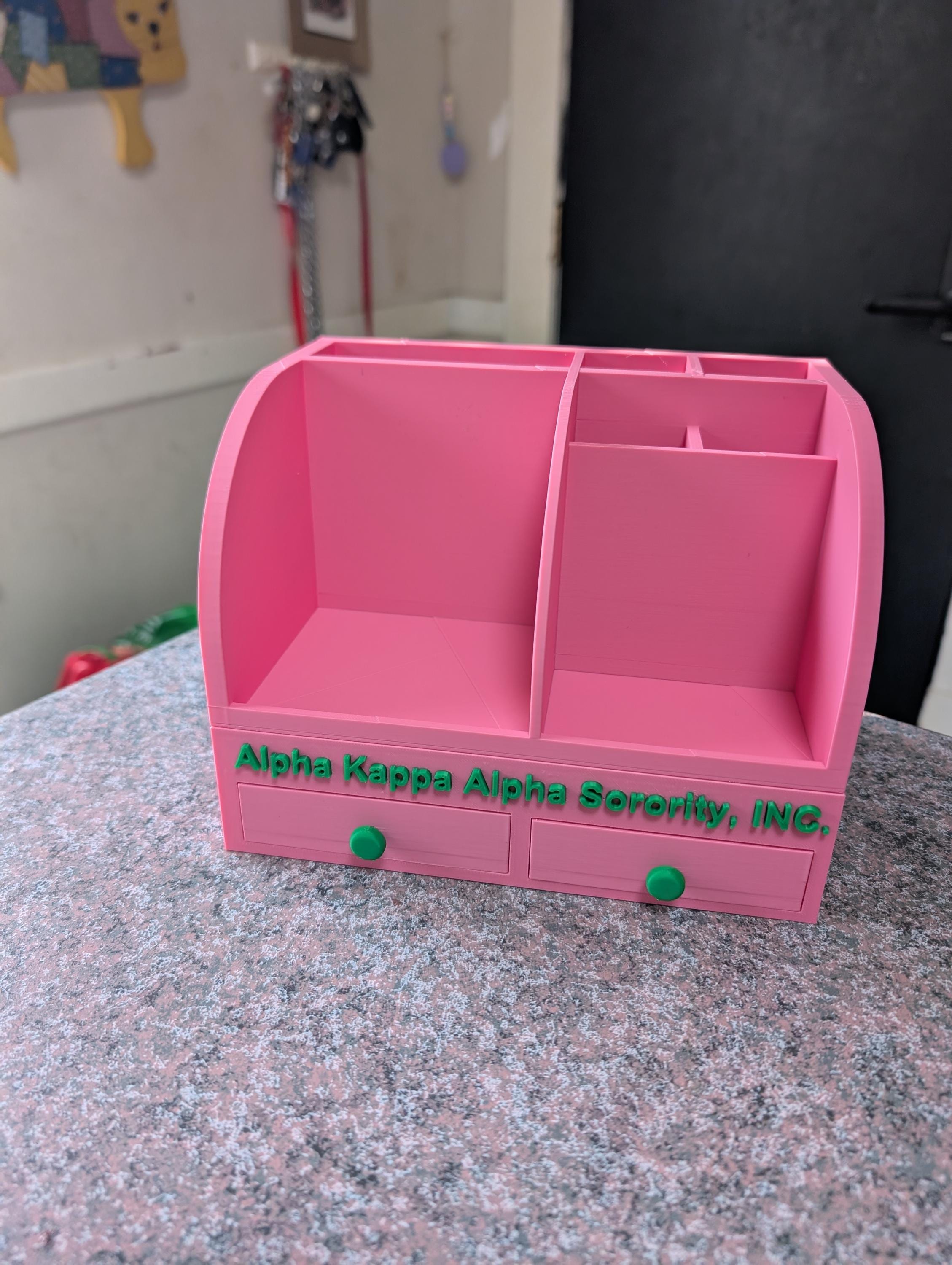 Alpha Kappa Alpha Desk Organizer, AKA Sorority Dorm Decor - Etsy