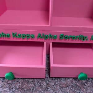 Alpha Kappa Alpha Desk Organizer, AKA Sorority Dorm Decor - Etsy