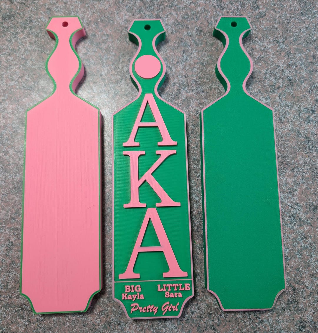 3D Printed AKA Sorority Paddle - Custom Alpha Kappa Alpha Gift (12 or ...