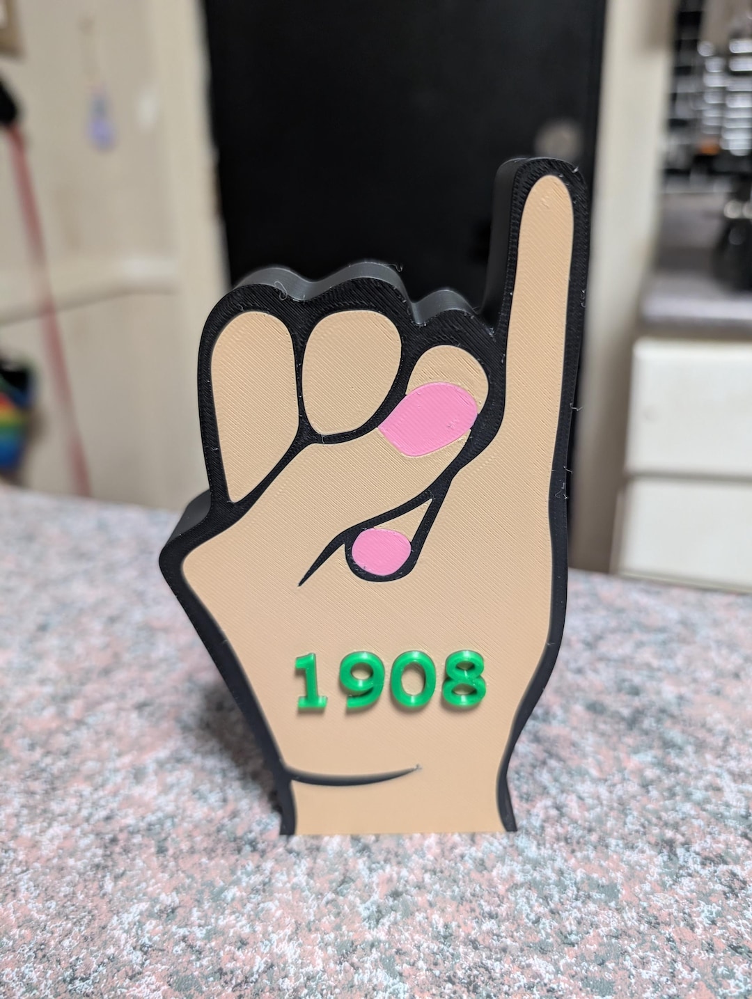 Alpha Kappa Alpha Desk Decor: AKA Sorority Pinkie Hand Sign (6") - Etsy